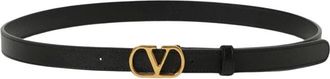 Valentino Garavani Femme, Accessoires, Noir, Taille: 85 CM Leather Belt with Buckle