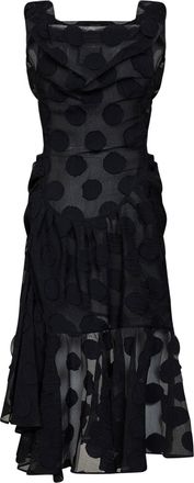 Vivienne Westwood Ginnie Frill Midi Dress - Black