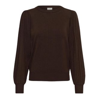 Kaffe Rundhals-Strickware - - Knitwear - Damen - Braun - M
