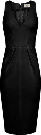 Elisabetta Franchi Femme, Robes, Noir, Taille: 38 FR Lightweight Crepe Dress