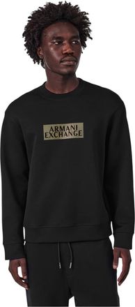 A|X Armani Exchange Sweatshirt f&uuml;r Herren, Rundhalsausschnitt (Schwarz/Gold)