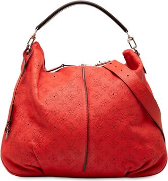 Louis Vuitton Hobo Bags - Monogram Mahina Selene MM - Gr. unisize - in Rot - f&uuml;r Damen
