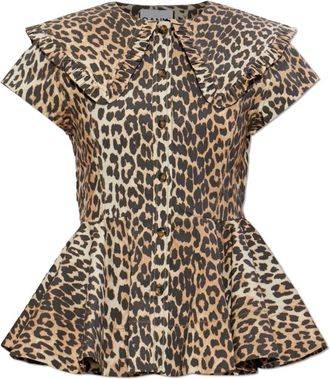 Ganni Femme, Blouses et Chemises, Beige, Taille: 38 FR Chemises