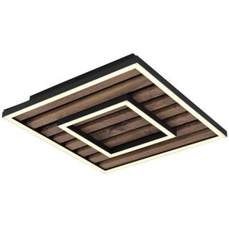 Globo Lighting Plafonnier panneau lumineux lampe en bois lampe de salon 2 niveaux led l 30 cm