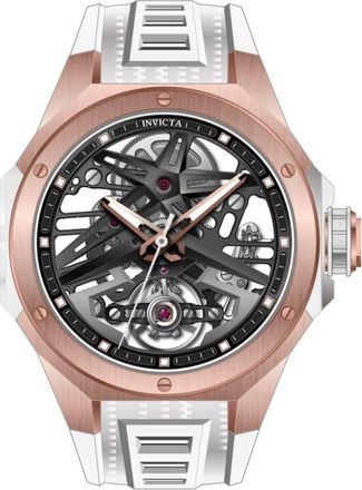 Invicta Celestial 69539 Herrenuhr - Mechanisches Werk - Edelstahl mit schwarzem Zifferblatt - 43 mm
