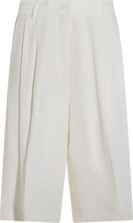 Fabiana Filippi Femme, Shorts, Blanc, Taille: 42 FR Pleated Pantalons