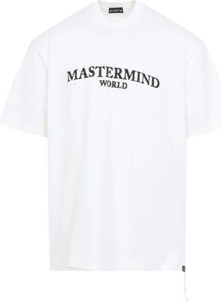 MASTERMIND WORLD Noise Logo S/S T-shirt - - Tops - Herren - Wei&szlig; - M