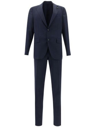 Lardini costume en laine &agrave; simple boutonnage - Bleu