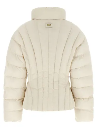 Elisabetta Franchi Quilted Down Down Jacket - Cream
