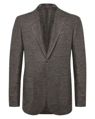 Windsor Ungef&uuml;ttertes Sakko aus Leinen und Baumwolle mit Struktur, Shaped Fit in
