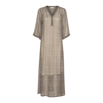 Part Two Schwarzes Zig Zag Print Kleid - - Dresses - Damen - Mehrfarbig - XS