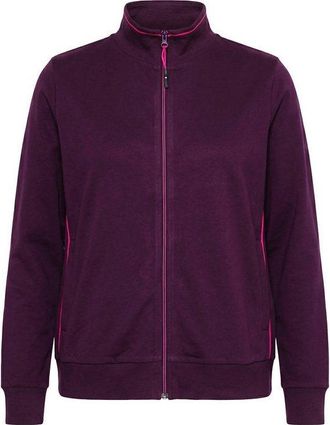 Ulla Popken Sweatjacke Sweatjacke kurz Stehkragen Langarm