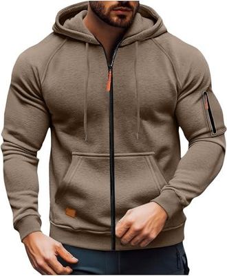 Generic Sweat A Capuche Homme Sweatshirts Pull Polaire Marque Chaude Militaire Manches Longues Sweat-Shirts Zippé De Sport Grandes Tailles Veste De Travail av