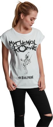Merchcode Mister Tee Damen Ladies My Chemical Romace Black Parade Cover T-Shirts, White, L