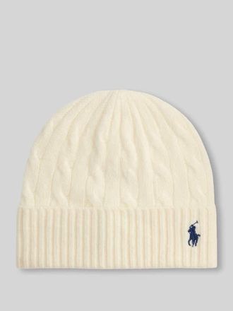 Polo Ralph Lauren M&uuml;tze aus Woll-Mix mit Logo-Stitching