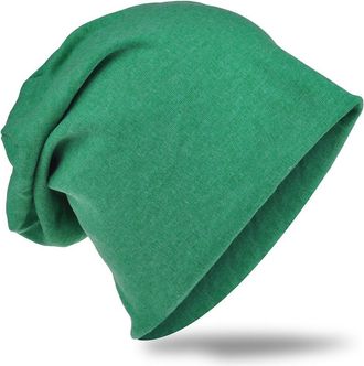 Miobo Jersey Slouch Beanie Unisex Herren Damen Mütze Trend Hellgruen-L