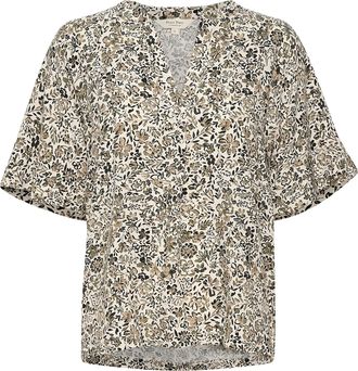 Part Two Part Two Damen Petinapw Bl Blouse Relaxed Fit Bluse, Vetiver Painted Flower, 36