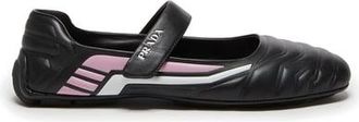 Prada Ballerines effet baskets en cuir