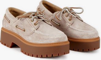 Timberland Chaussures bateau compens&eacute;es en cuir su&eacute;d&eacute;