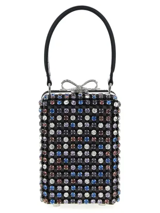 Self Portrait Crystal-Embellished Top Handle Bag - Multicolor
