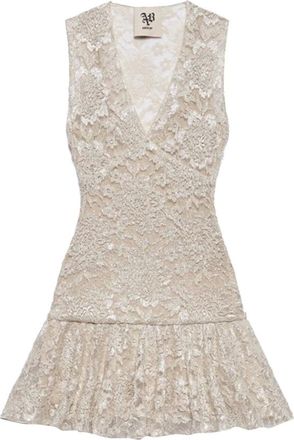 Aniye By Femme, Robes, Beige, Taille: 36 FR Ruffle Lace Mini Dress