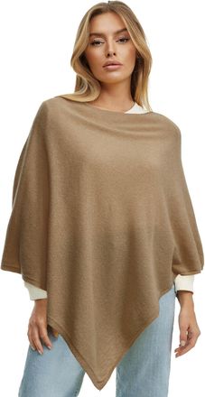 Glamexx24 Damen Strick Poncho Unifarbe Cape Feinstrick Pullover Umh&auml;ngetuch Eleganz Stil und Komfort f&uuml;r Fr&uuml;hling und Herbst Made in Italy