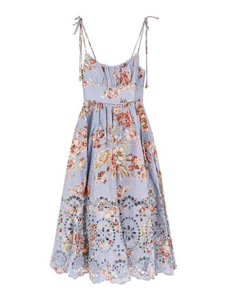 Zimmermann Maxi Robe - Bleu Clair