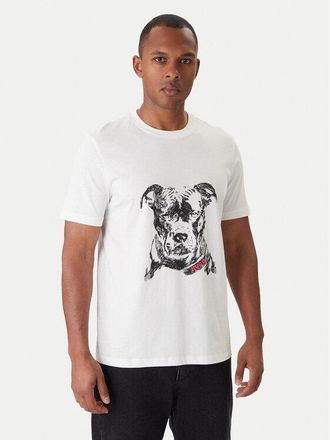 HUGO BOSS T-Shirt Dubrox 50553779 Wei&szlig; Regular Fit
