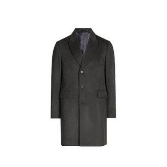 Paul Smith Manteau long uni en laine et cachemire m&eacute;lang&eacute;s