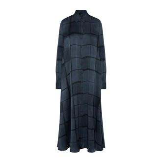 Kiton Seiden-Abendkleid mit geometrischem Muster - - Dresses - Damen - Grau - S