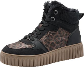 Marco Tozzi Marco Tozzi Damen Sneaker hoch mit Wechselfu&szlig;bett Plateau, Schwarz (Black Comb), 39 EU