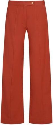 Vila Pantalon droit Vilinnen en coton et lin