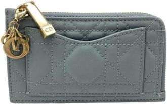 Dior Pre-owned Card Case - Femme - Pre-owned - Bleu - Taille: ONE Size