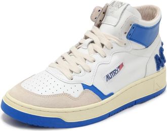 Autry Homme, Chaussures, Blanc, Taille: 42 EU Medalist Mid Vintage Effect Chaussures