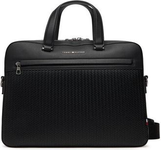 Tommy Hilfiger Laptoptasche Th Woven Computer Bag AM0AM13660 Schwarz