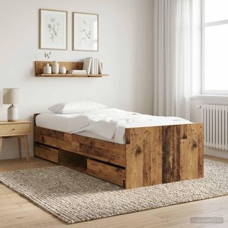 vidaXL Vidaxl Struttura Del Letto Legno Antico Legno Ingegnerizzato
