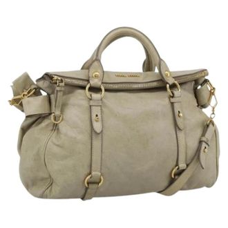Miu Miu Sac &agrave; main Pre-owned - Femme - Pre-owned - Beige - Taille: ONE Size