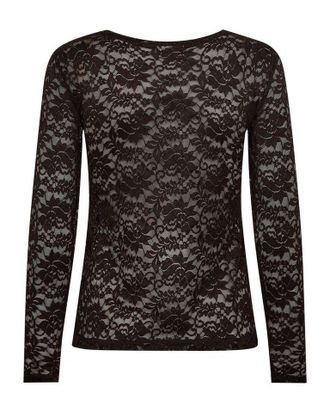 Freequent Langarmshirt Style Saldo mit Spitzen-Details / Transparenter Look