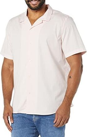 Amazon Essentials Chemisette Décontractée en Coton, Coupe Ajustée Homme, Rose, M