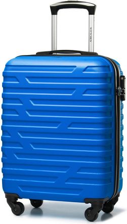 Wittchen A-line II Kabinengepäck Kabinenkoffer Handgepäck Rollkoffer Reisekoffer Bordkoffer Hartschale ABS Hochwertiger und Stabiler Größe S Blau Lufthansa/Eur