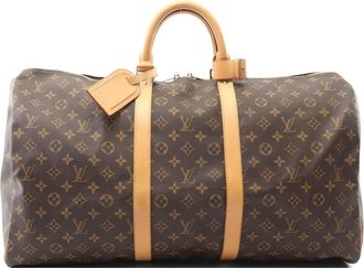Louis Vuitton sac fourre-tout monogrammé Keepall Bandoulière 55 (1998) - Marron