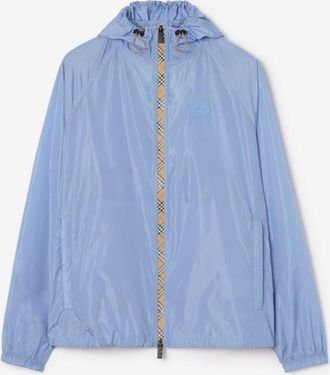 Burberry Veste &agrave; capuche en nylon &agrave; bande Check, Size: XXL