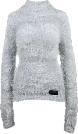 Maison Margiela Femme, Pulls, Gris, Taille: 38 FR Maglia Lunga Collo Alto