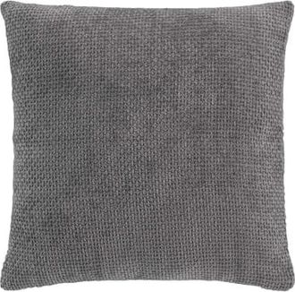 Douceur d'Int&eacute;rieur Kissen mit abnehmbarem Bezug, 45 x 45 cm, Leo, Anthrazit, Velours-Chenille