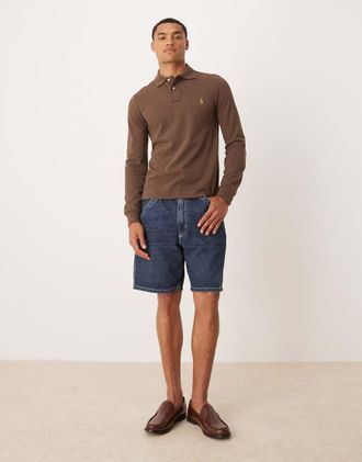 Polo Ralph Lauren Short charpentier droit en denim - Délavage moyen-Bleu