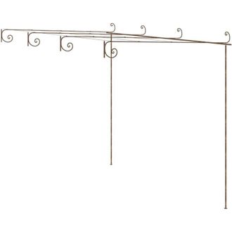 Les Tendances Pergola de jardin Marron antique 4x3x2,5 m Fer