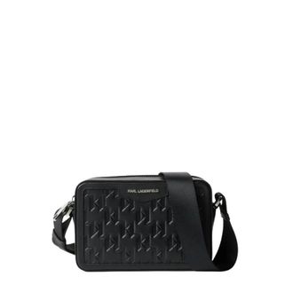 Karl Lagerfeld SAC Cam&eacute;ra Noir K/Loom EN Cuir - Homme - Sacs - Noir - Taille: ONE Size