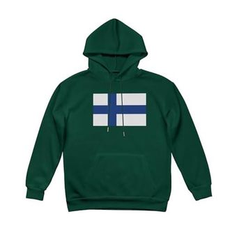 Generic Sweatshirt Finlande Doublure Polaire Finlande Drapeau Lettres Graphiques Pull Col Rond Manches Longues Coupe Ample Sweat V&ecirc;tewoments Plusieurs Couleur