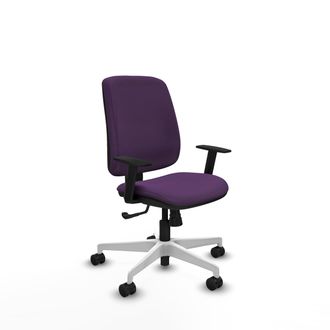 Piqueras y Crespo Alares Arbeitsstuhl mit 1D-Armlehnen, ausgestattet mit 4 Positionen und Schaumstoff, 65 mm Nylon, Violett