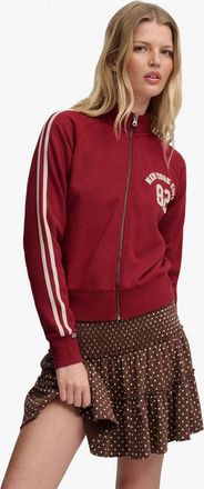 Superdry Athletic Applikation-Tracktop in Burgunderrot